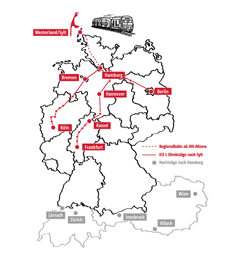 Travel by train to Germany's northernmost island